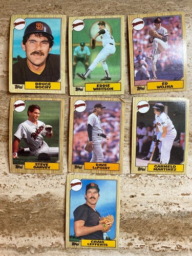 Vintage 1987 Topps San Diego Padres Baseball Cards Lot Of 7 | eBay