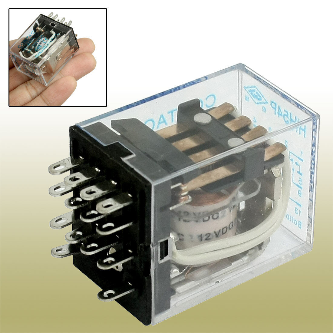 Beta Electric DC 12v Coil 14 Pin General Power Relay 4pdt 5a 240vac ...