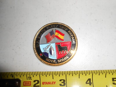 RARE US 6TH FLEET SHIP REPAIR ROTA SPAIN USN NAVY MILITARY CHALLENGE ...