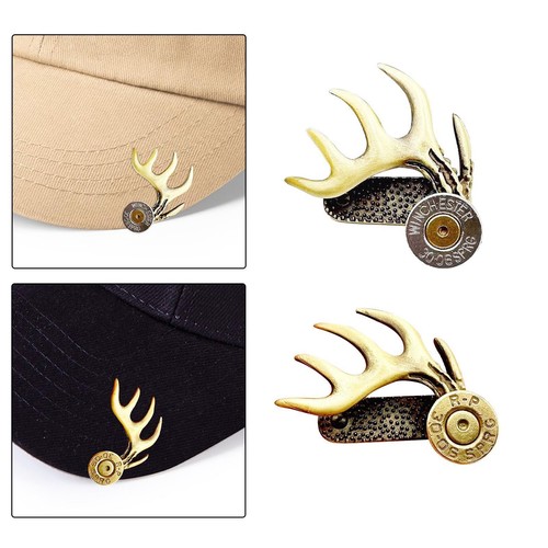 Antler Hat Clip Hat Accessories Men Women Novelty Attach to Caps Visor ...