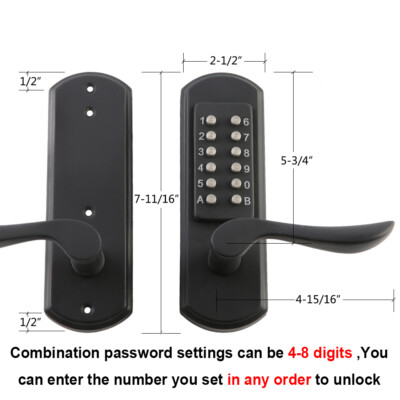 Door Lock Keyless Keypad Entry Mechanical Combination Code Lock High ...