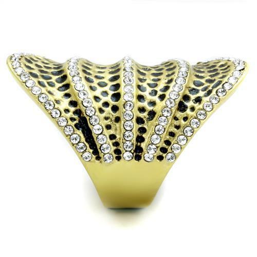 TK1887 - IP Gold(Ion Plating) Stainless Steel Ring with Top Grade ...