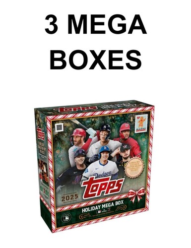 PYT -SAN FRANCISCO GIANTS 2025 Topps Holiday Baseball! 3 Mega Boxes (7: ...