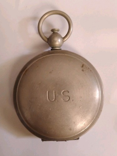 Antique Waltham WWII U.S. Military Issue Brass Vintage Pocket Compass ...