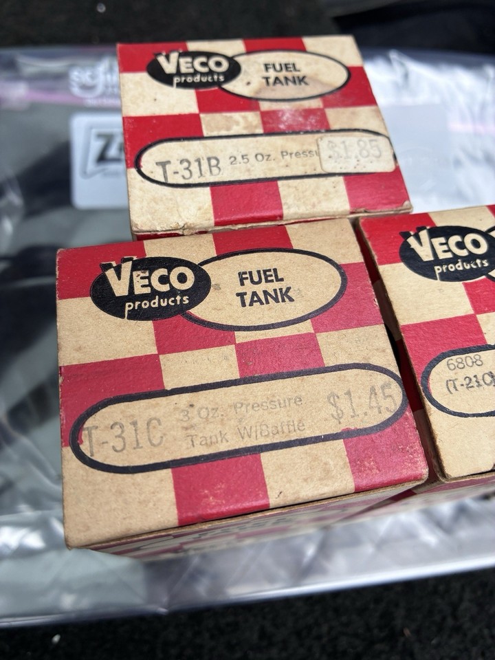 F. Large Lot Veco Fuel Tanks Control Line Stunt C/l Model airplane Kit ...