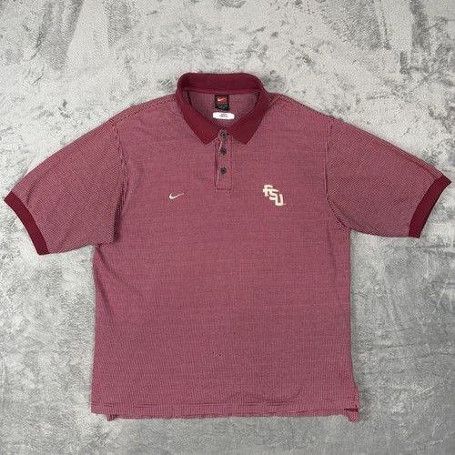 Vintage Nike Team FSU Florida State Seminoles Red Mens Size XL Polo ...