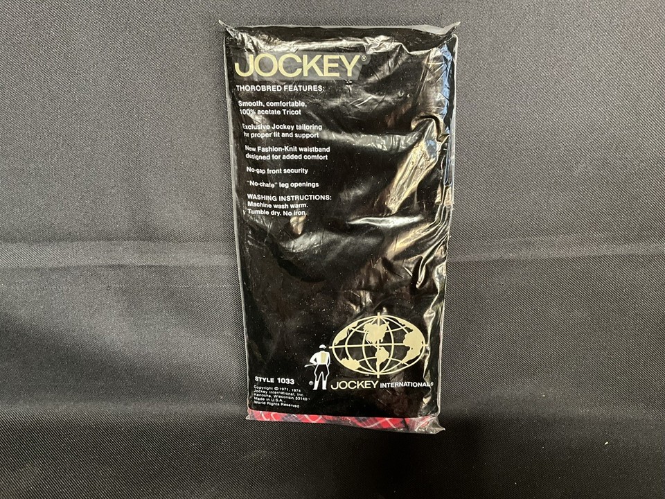 JOCKEY THOROBRED Acetate Briefs, Size 36, Buffalo Plaid, Style 1033, Y ...