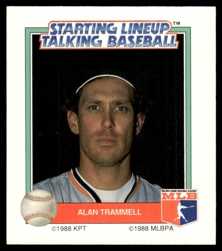 1988 TOPPS STARTING LINEUP TALKING BASEBALL ALAN TRAMMELL DETROIT ...