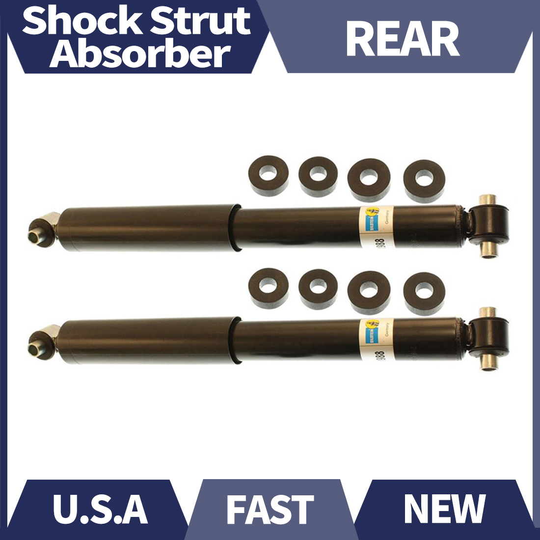 2PCS Rear Bilstein B4 Shock Absorber Strut For 90-92 Volvo 740 / 92-94 ...