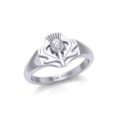 Scottish Thistle .925 Sterling Silver Ring by Peter Stone Jewelry Fine ...