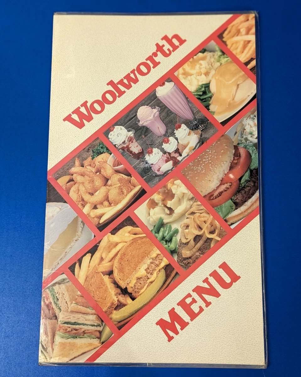 Woolworth Lunch Counter Menu