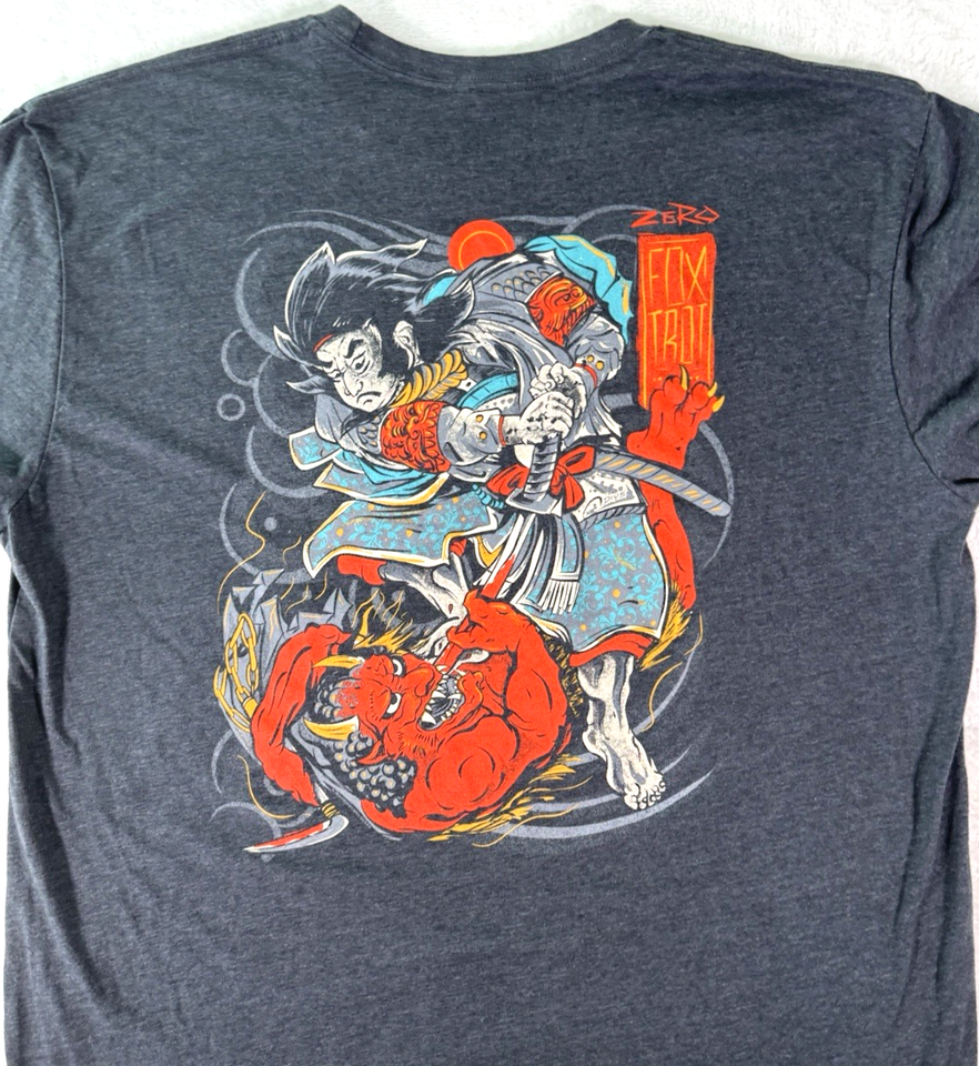 Zero Foxtrot Namakubi Samurai Vs Devil Japanese Art Graphic Grey XL T-Shirt Tee | eBay