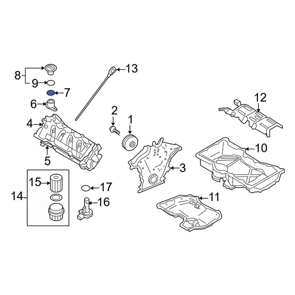 For Volvo XC90 2005-2011 Volvo 30720097 Engine Oil Filler Tube Gasket ...