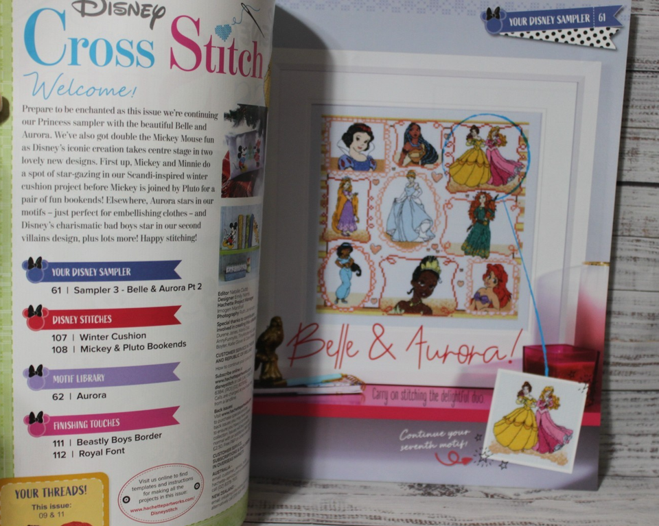 DISNEY HACHETTE cross stitch magazine ISSUE 61 please read description ...