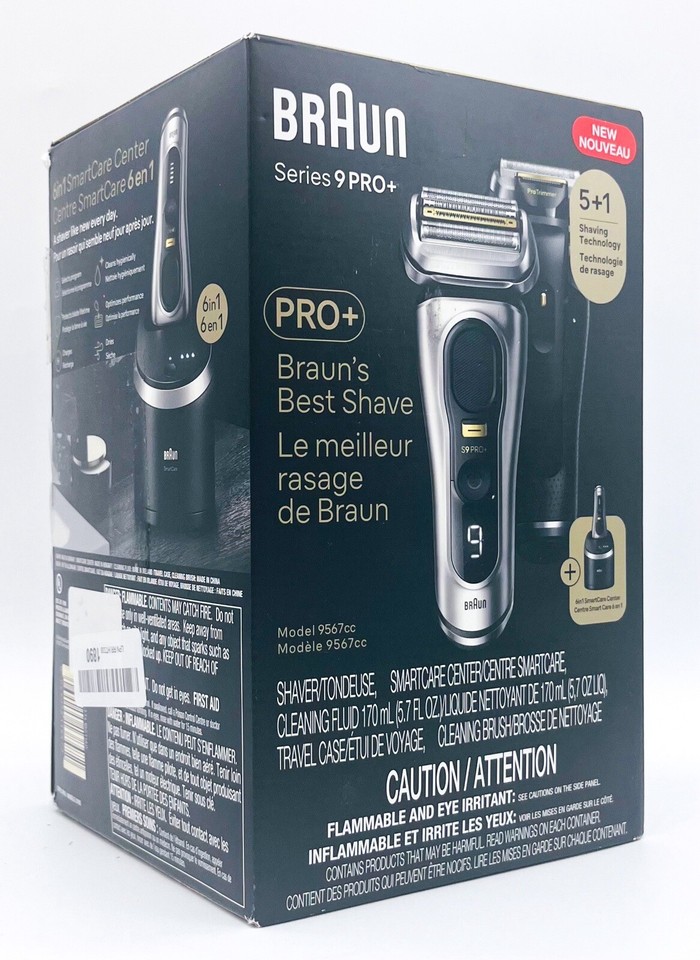 Braun Series 9 Pro+ Plus 9567CC Silver Men's Electric Shaver W ...