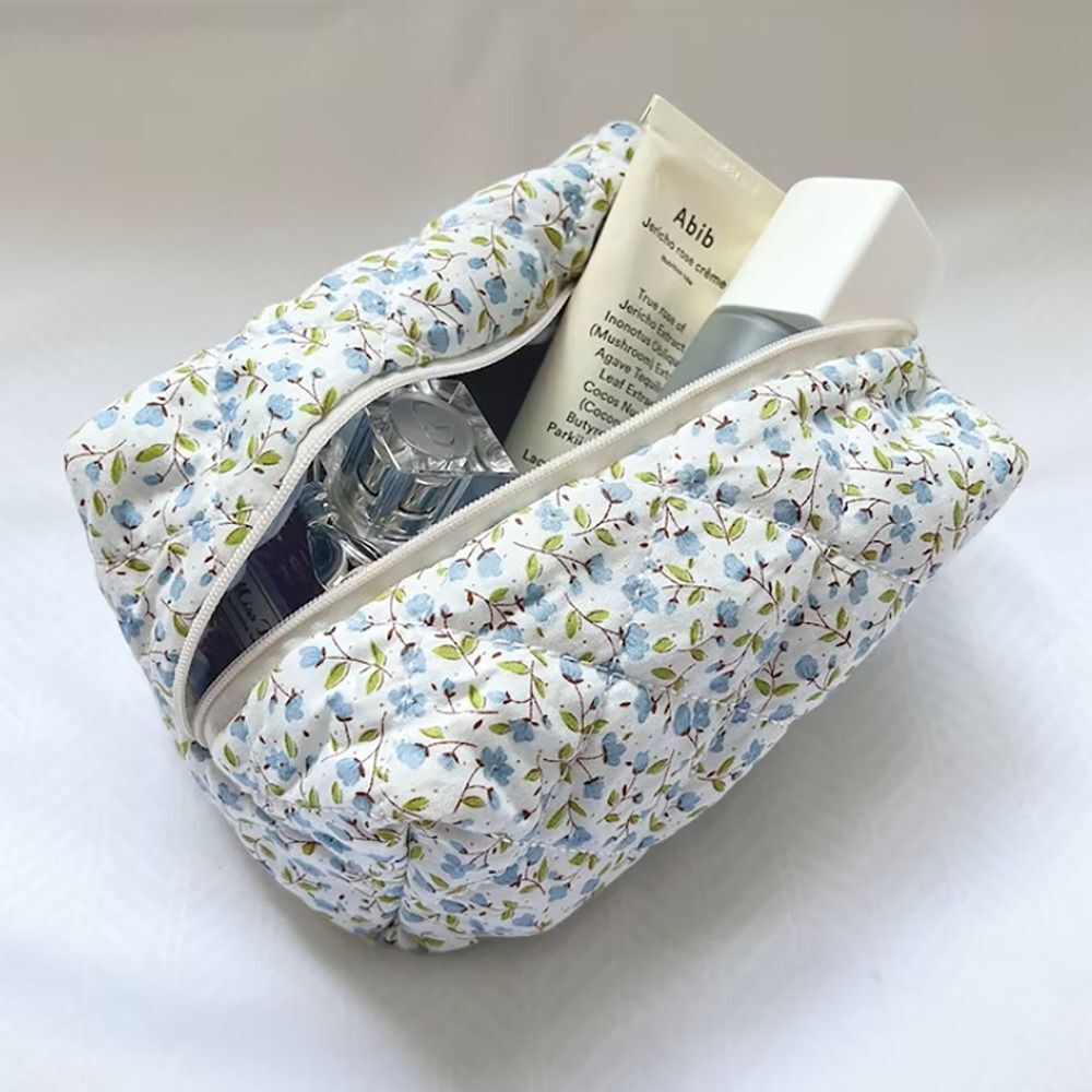 Quilted cosmetic bag store