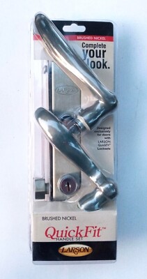 Larson 20297817 Quick Fit Brushed Nickel Handle Set Storm Door Matching ...