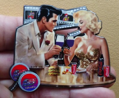 GRAND PINS PIN'S, MARILYN MONROE ELVIS PRESLEY, COCA COLA 60mm x 50mm ...