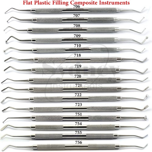 Dental Filling Instruments Flat Plastic Filling Restorative Composite ...