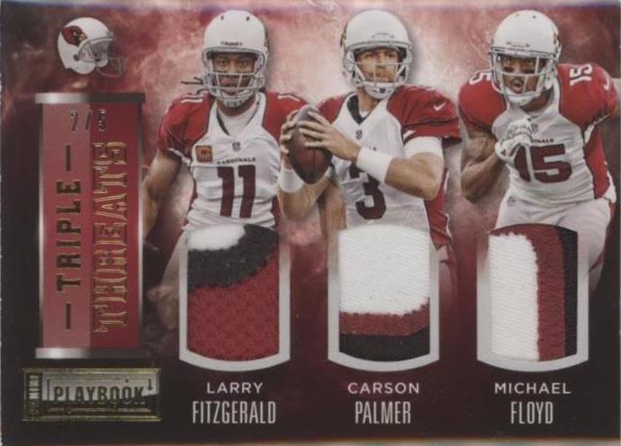 2014 Panini Playbook - Triple Threats Larry Fitzgerald, Carson Palmer ...
