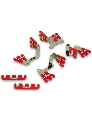 Moroso Spark Plug Uni Looms Holders Show Car Kit Red 7-9Mm Leads (72168 ...