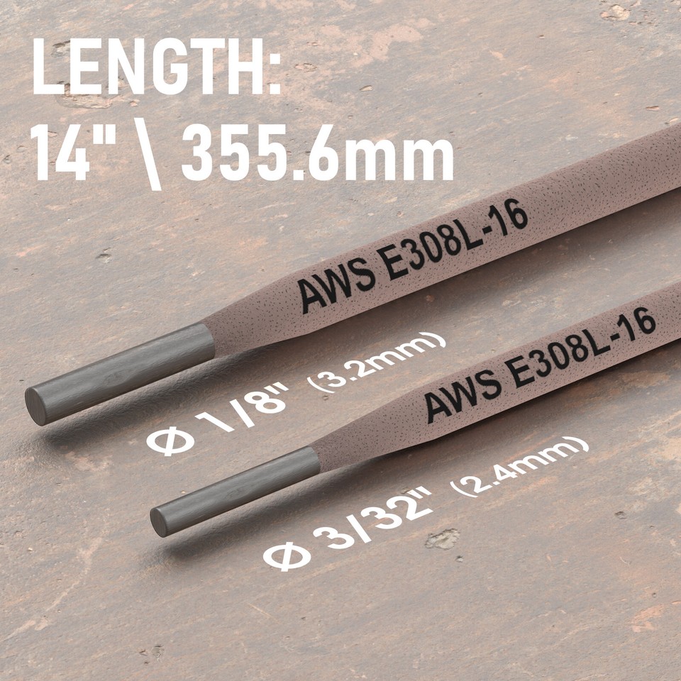 YESWELDER E308L-16 3/32"x14" Stainless Steel Welding Electrodes, 5LB ...