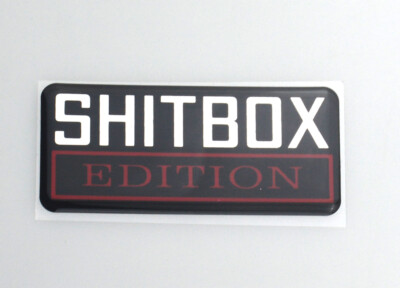 1Pc Urethane SHITBOX EDITION Emblem 3D Badges Decal Sticker (Black Red ...