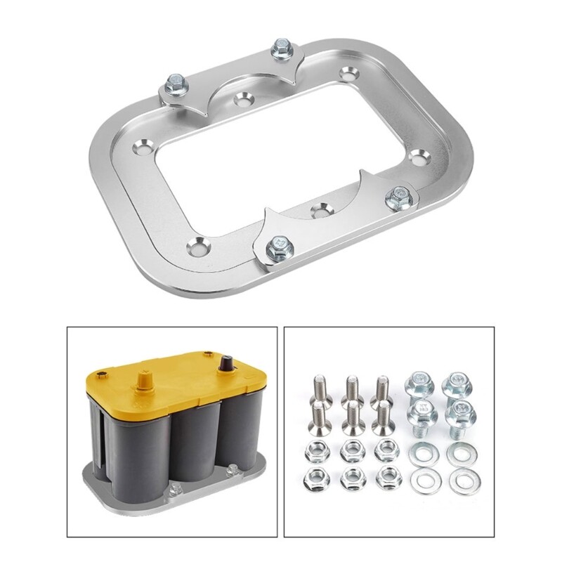 Aluminum Battery Tray Optima 34/78 Battery Bracket Relocation Box Hold ...