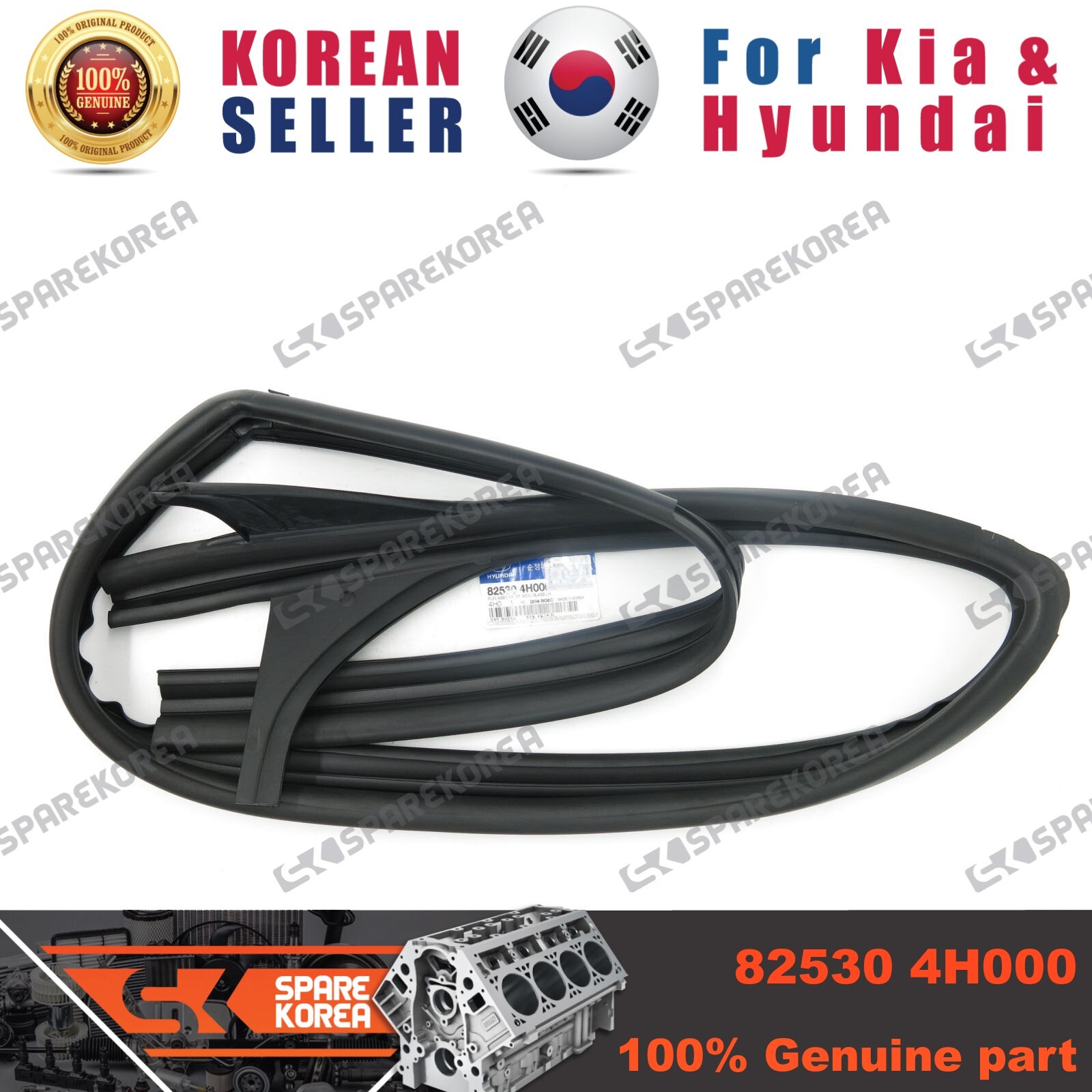 Genuine/OEM 825304H000 RUN ASSY-FR DR WDO GLASS LH for Hyundai Grand ...