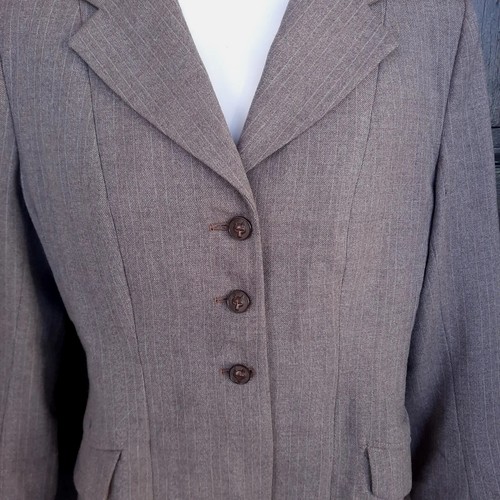 Vintage BLADEN UK SZ 40 Hunt Coat Hacking Jacket Brown Pinstripe ...