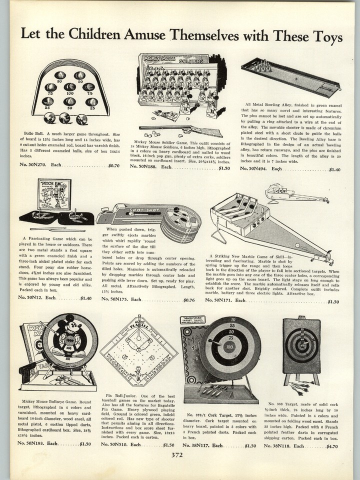 1934 PAPER AD Toy Senior Tinkertoy Krazy Ikes Circus Mickey Mouse Pla ...