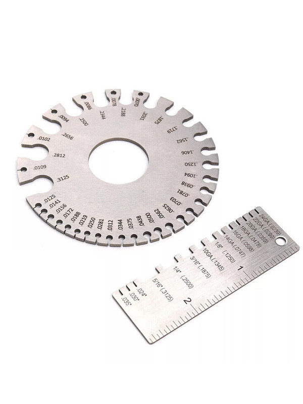 Round Wire Gauge Measuring Tool Thickness Diameter Gage Sheet Metal ...