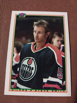 1990 STEVE SMITH BOWMAN NHL HOCKEY CARD #200 EDMONTON OILERS | eBay