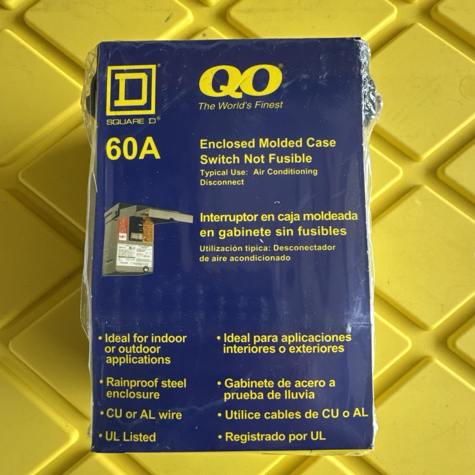 10x Square D QO200TR AC Disconnect Switch 60 Amp 240 Volt Nema 3R 10HP ...