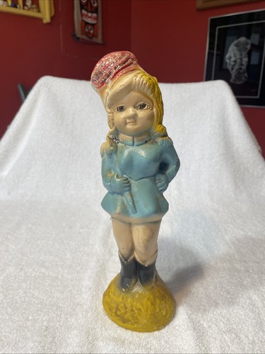 Vintage Carnival Chalkware Prize Figure. Girl In Boots. Majorette | eBay