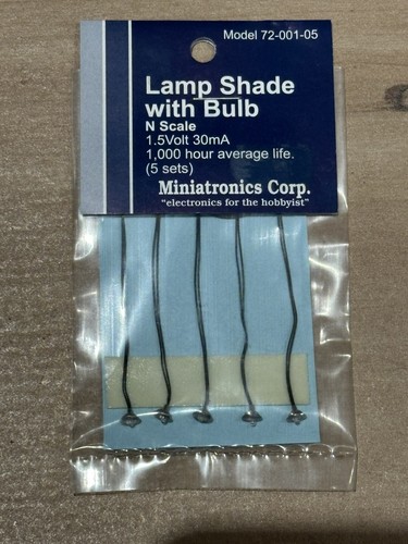 Miniatronics 72-001-05 Lamp shade w/bulb Pk Of 5 - Sealed - N Scale | eBay