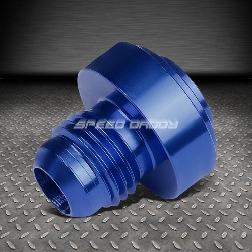 6AN AN-6 MALE THREAD STRAIGHT WELD ON FLARE BLUE BUNG ALUMINUM ANODIZE ...
