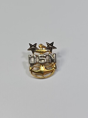 USN Tie Tack Lapel Pin United States Navy Small Size Gold & Silver ...