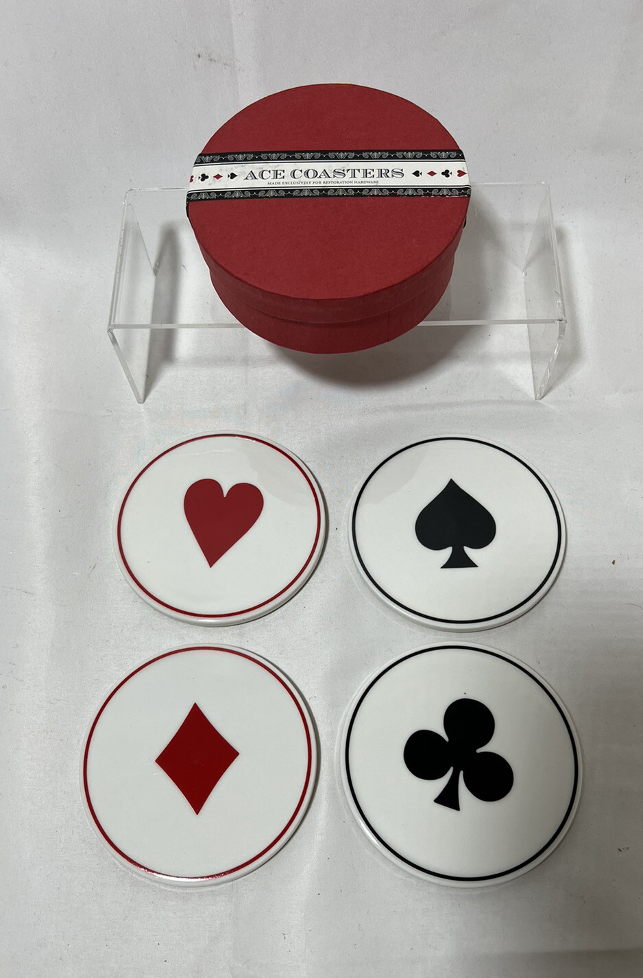 Restoration Hardware "ACE COASTERS" SET OF 4 IN BOX | eBay