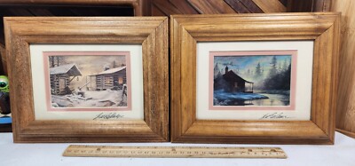 Pair Of Lee Roberson Double Matted Framed Signed Prints - Home Fires ...
