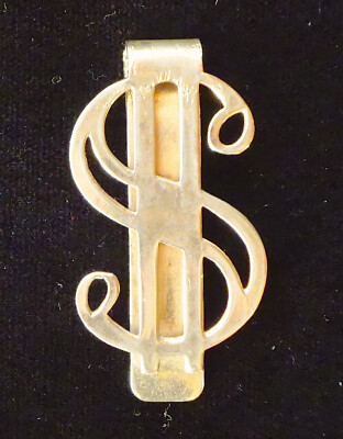 VINTAGE GOLD-TONED DOLLAR SIGN MONEY CLIP, SEMI-ANTIQUE | eBay