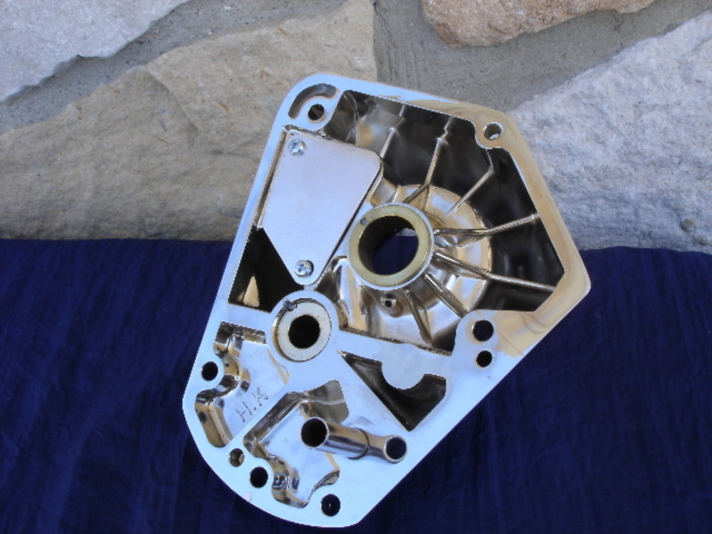 CHROME GEAR CASE NOSE CONE COVER FOR HARLEY SHOVELHEAD 73-92 CAM COVER ...