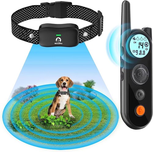 Invisible Wireless Dog Electric Fence Training 4 Collar Anti Bark ...