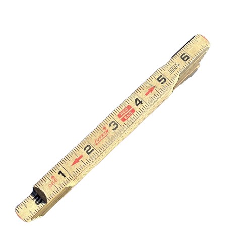 Lufkin Red End 72" Wooden Folding Ruler Extension Rule Measuring Tape ...