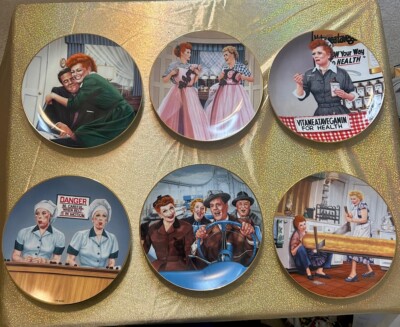 Set of 6 Hamilton Collection The Official I Love Lucy Plate Collector ...