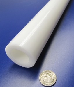 Delrin Acetal White Tube 1.50" Oversize OD x 1.00" Undersize ID x 60 ...
