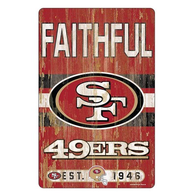 San Francisco 49ers Sign 11x17 Wood Slogan Design | eBay