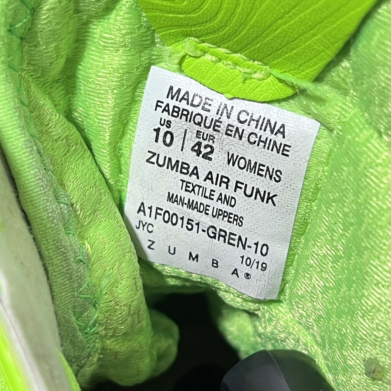 Women's Zumba Air Funk Neon Green Exercise Trainer Sh… - Gem