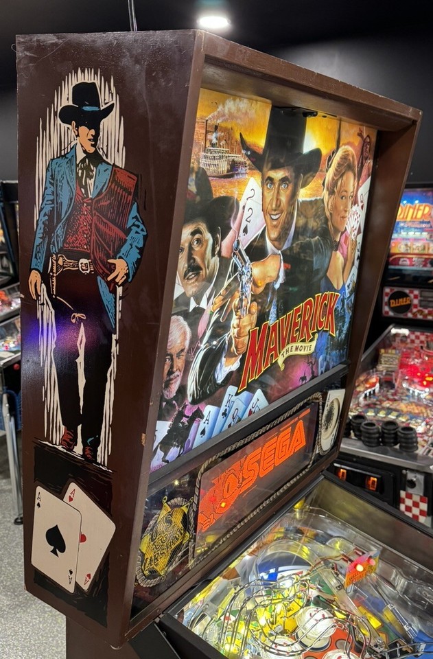 Maverick Pinball Machine Sega 1994 Mel Gibson Orange County Pinballs ...