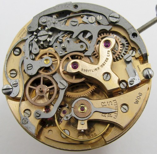 Venus 178 chronograph 3 registers Breitling Watch Movement 17 jewels ...
